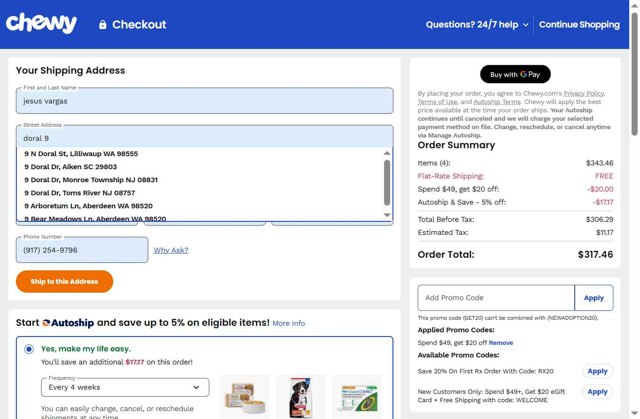 Chewy Promo Codes (9 Verified) - $20 Off Sitewide Aug 2025