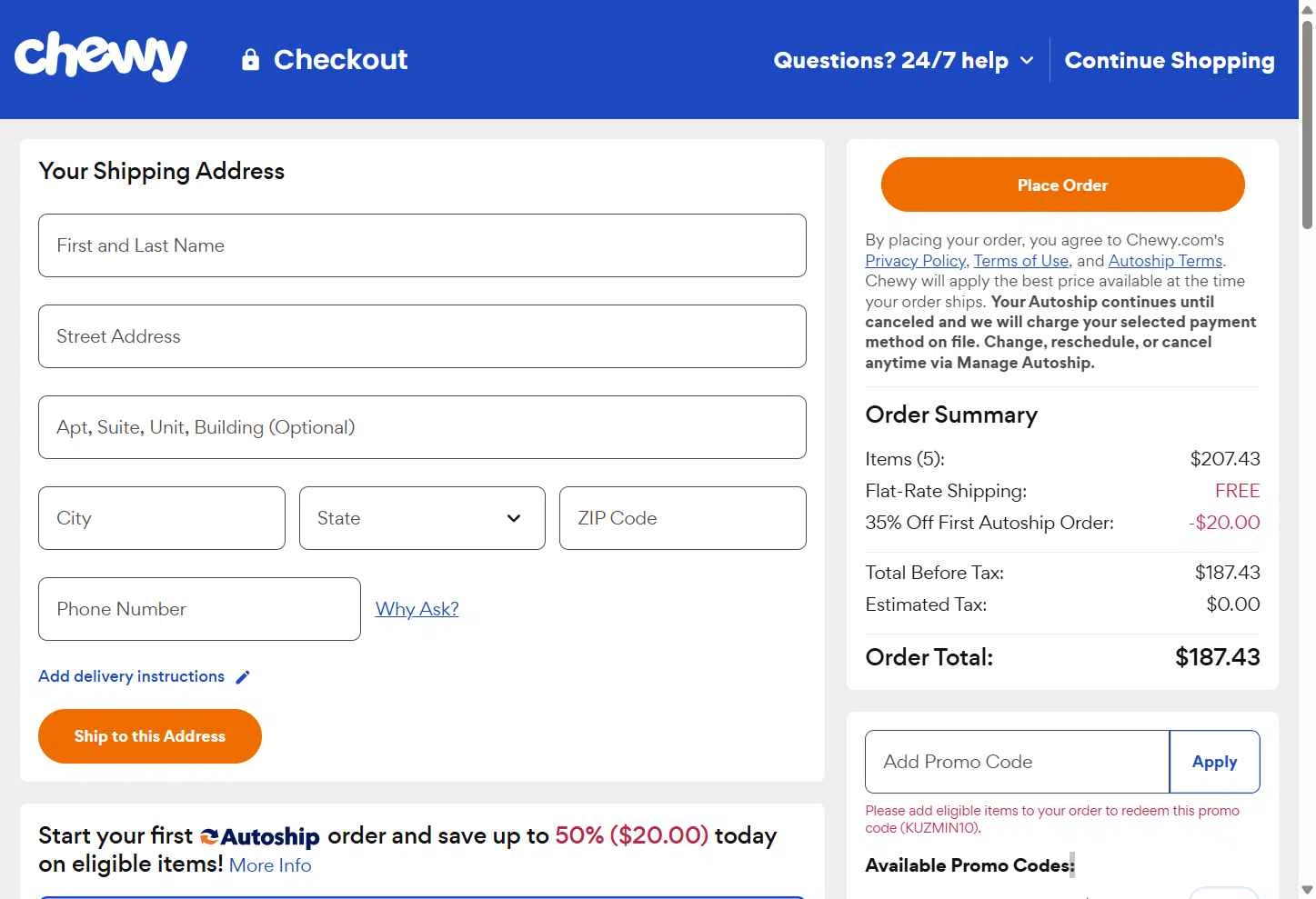 Chewy Promo Codes - 10% Off (9 Verified) Mar 2026