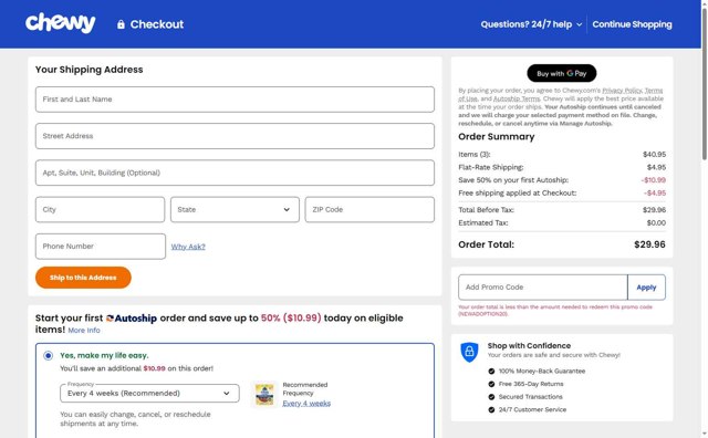 Chewy Promo Codes (9 Verified) - $20 Off Sitewide May 2025
