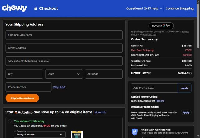 Chewy Promo Codes (9 Verified) - $20 Off Sitewide Jun 2025