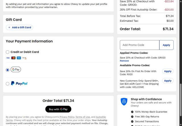 Chewy Promo Codes (9 Verified) - $20 Off Sitewide Aug 2025