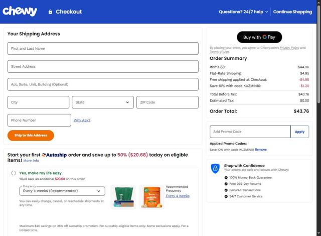 Chewy Promo Codes (9 Verified) - $20 Off Sitewide Sep 2025