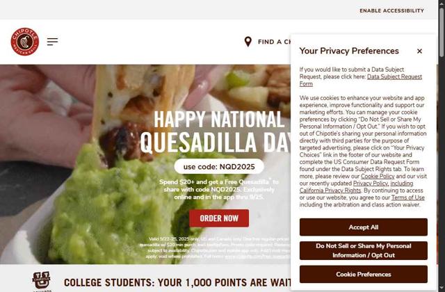 Chipotle Promo Codes (3 Verified) - $10 Off w/Code Sep 2025