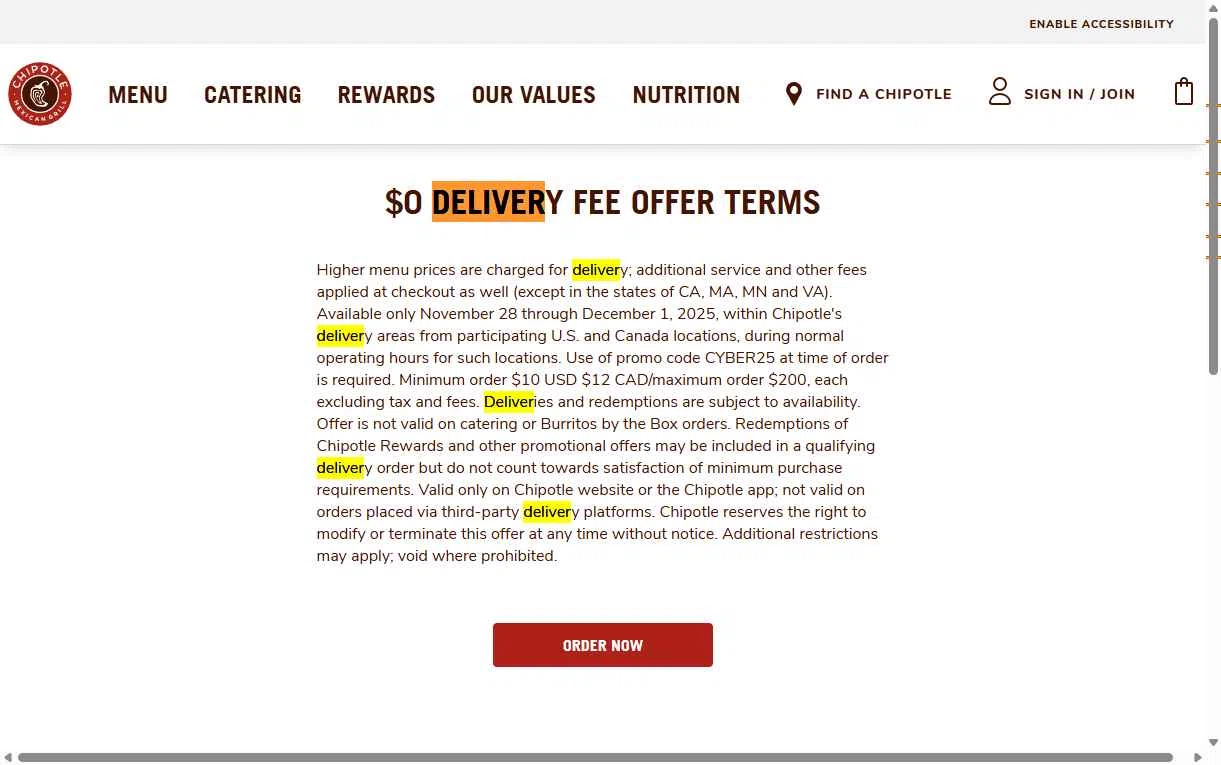 Chipotle Promo Codes - $10 Off (2 Verified) Dec 2025