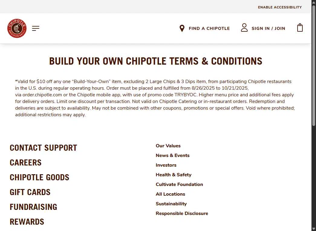 Chipotle Promo Codes - $10 Off (4 Verified) Nov 2025