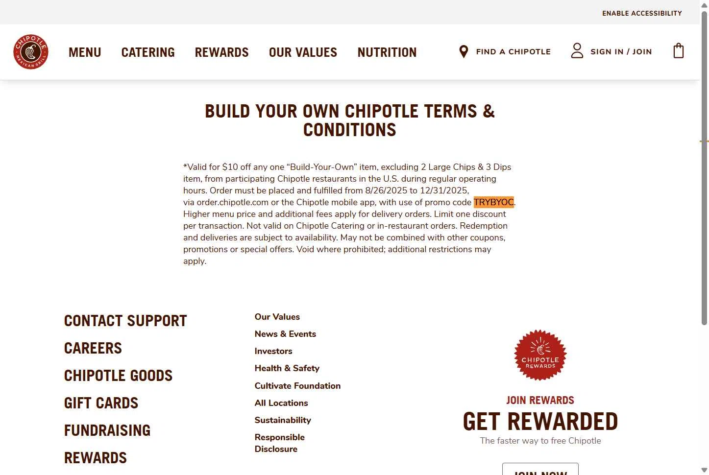 Chipotle Promo Codes - $10 Off (2 Verified) Dec 2025