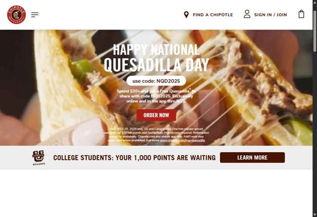 Chipotle Promo Codes (3 Verified) - $10 Off w/Code Sep 2025