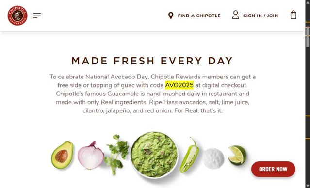 Chipotle Promo Codes (1 Verified) - 100% Off w/Code Aug 2025