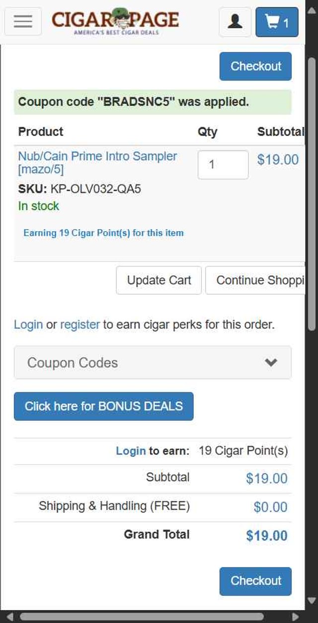 CigarPage Promo Codes (3 Verified) - $5 Off w/Code Aug 2025