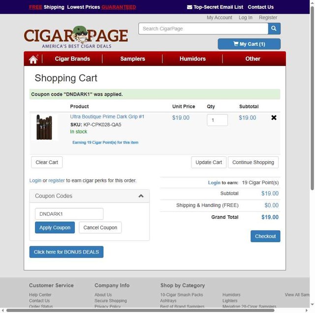 CigarPage Coupon Codes (9 Verified) - $30 Off May 2025