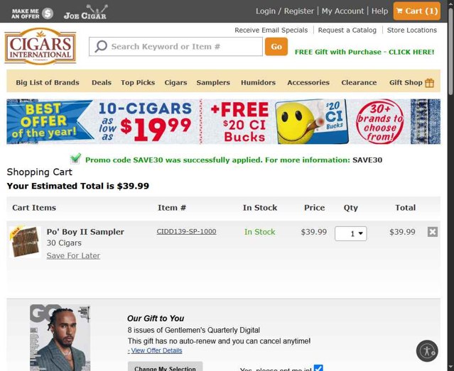 Cigars International Promo Codes - 25% Off May 2025