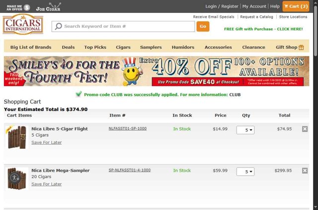 Cigars International Promo Codes - 25% Off Jul 2025