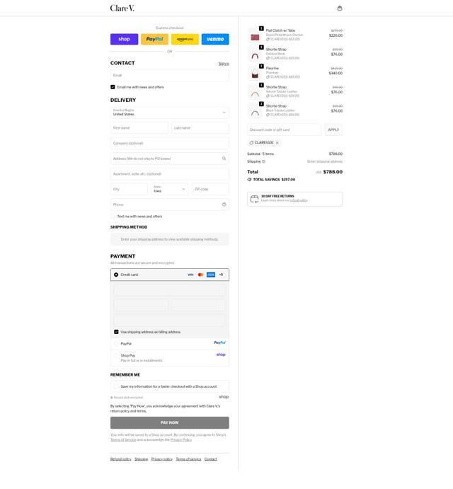 Clare V. Promo Codes (6 Verified) - 20% Off w/Code Oct 2025