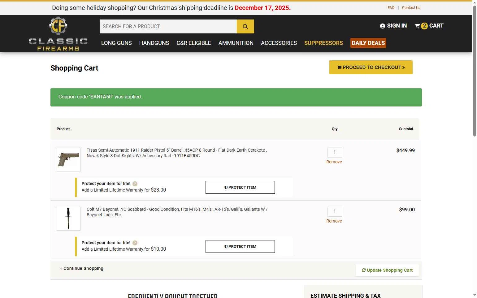 Classic Firearms Promo Codes - $500 Off Coupons Feb 2026