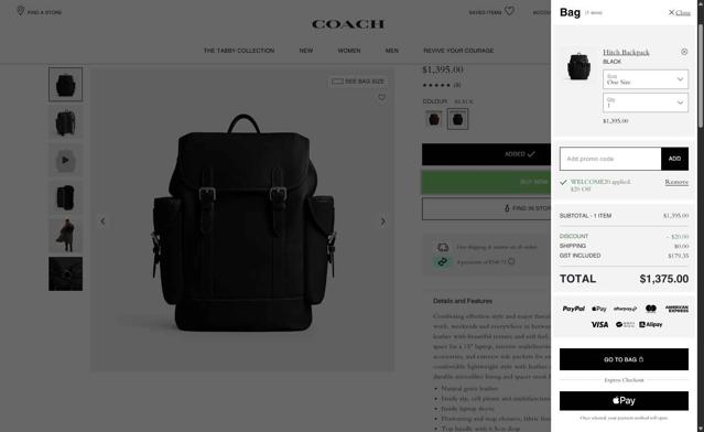 Coach Promo Codes (1 Verified) - $20 Off w/Code Oct 2025