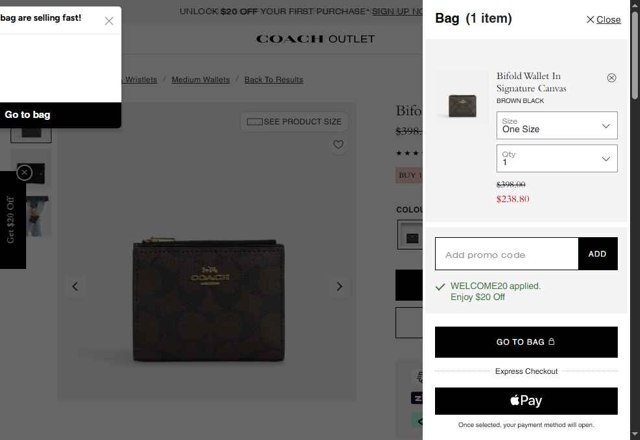 Coach Outlet Promo Codes (1 Verified) - $20 Off Jul 2025