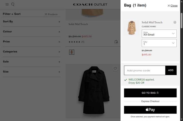 Coach Outlet Promo Codes (1 Verified) - $20 Off Oct 2025