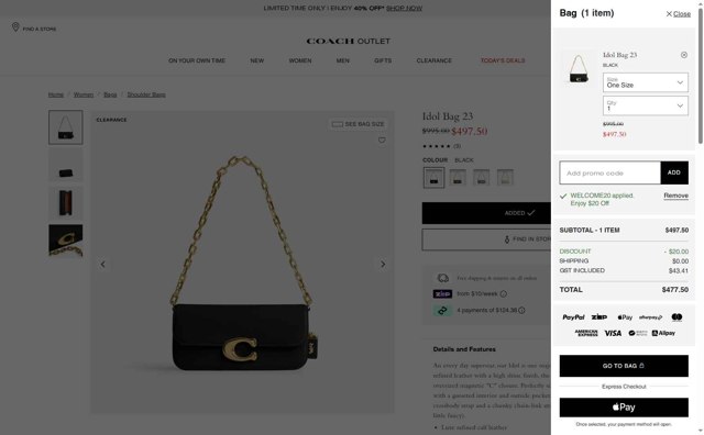 Coach Outlet Promo Codes (2 Verified) - $20 Off Sep 2025