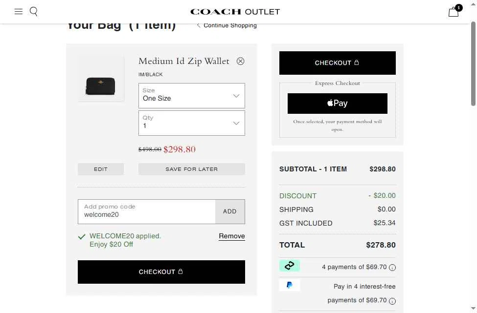 Coach Outlet Promo Codes - 40% Off (1 Verified) Nov 2025