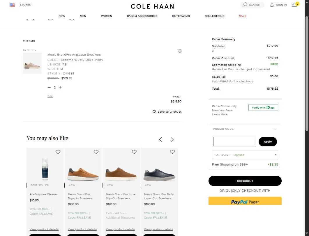 Cole Haan Promo Codes - 15% Off Coupons Jan 2026