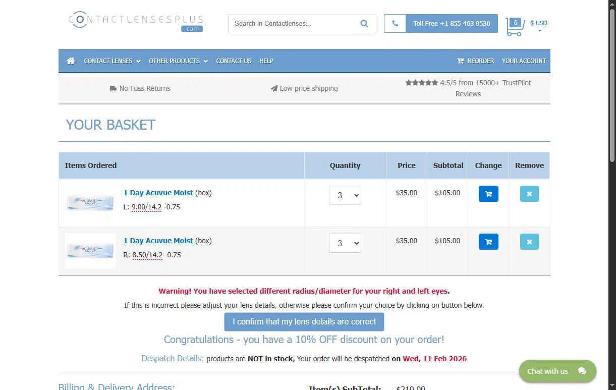 Contact Lenses Plus Promo Code - 10% Off Mar 2026