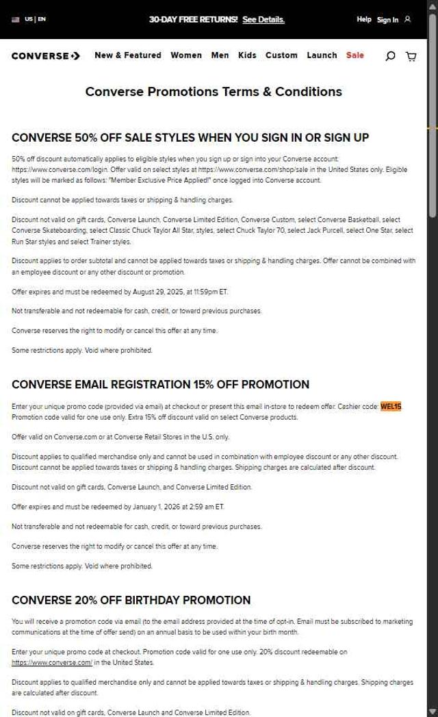 Converse Discount Codes - 15% Off (1 Verified) Oct 2025