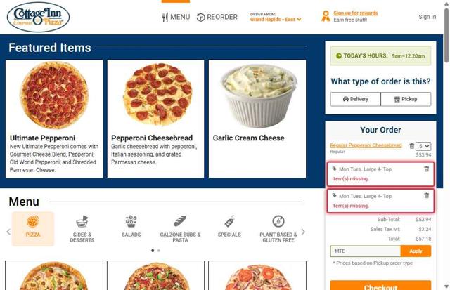 Cottage Inn Pizza Promo Codes (6 Verified) - $5 Off Sep 2025