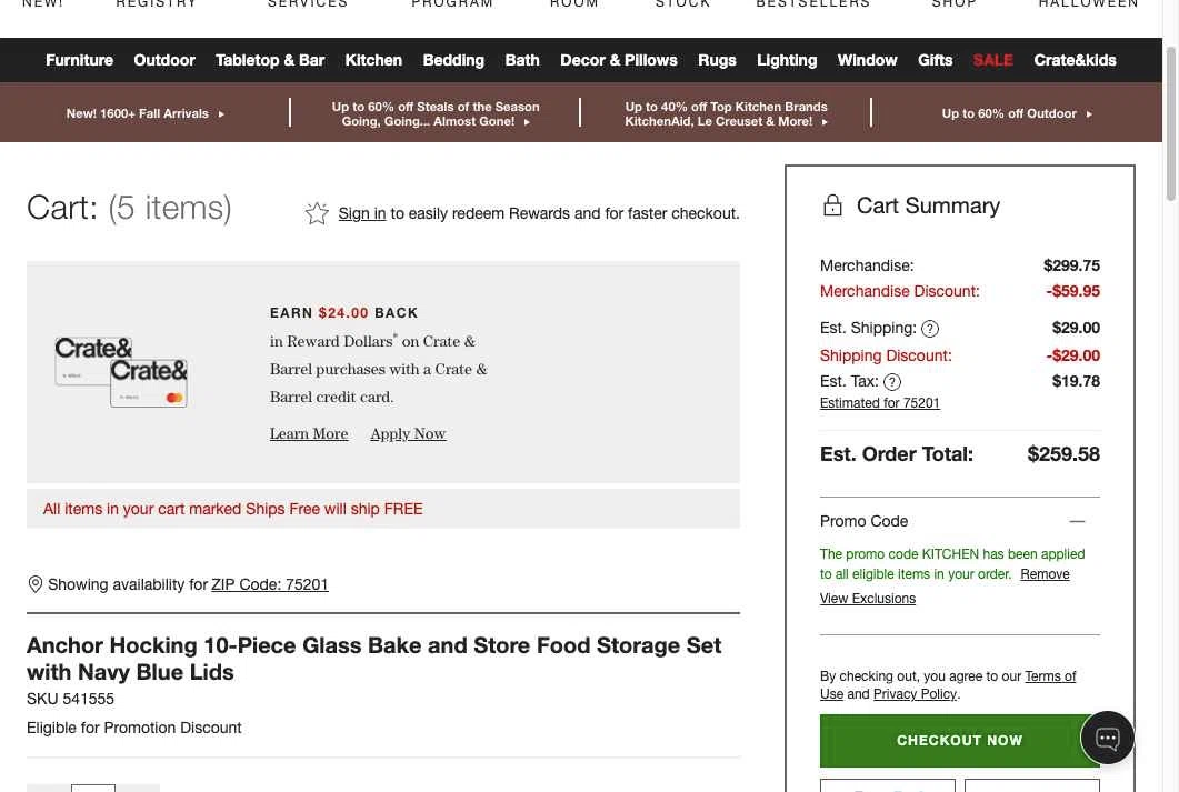 Crate & Barrel Promo Codes - 10% Off Coupons Jan 2026