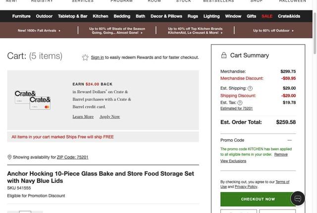 Crate & Barrel Promo Codes (1 Verified) - 20% Off Oct 2025