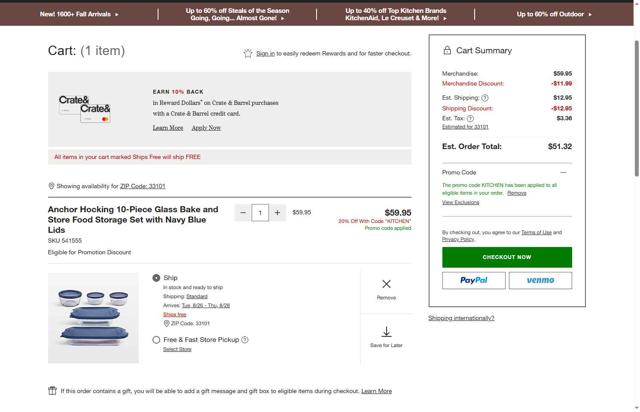 Crate & Barrel Promo Codes (1 Verified) - 20% Off Oct 2025