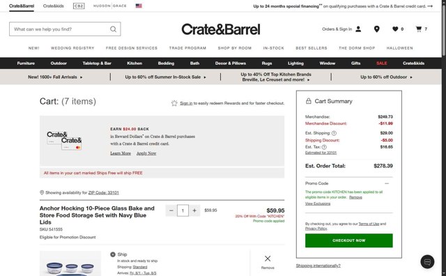 Crate & Barrel Promo Codes - 20% Off Coupons Sep 2025