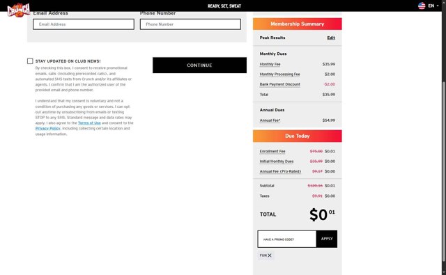 Crunch Promo Codes (6 Verified) - 25% Off w/Code May 2025