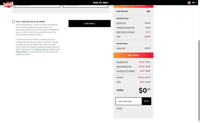 Crunch Promo Codes (6 Verified) - 25% Off w/Code May 2025