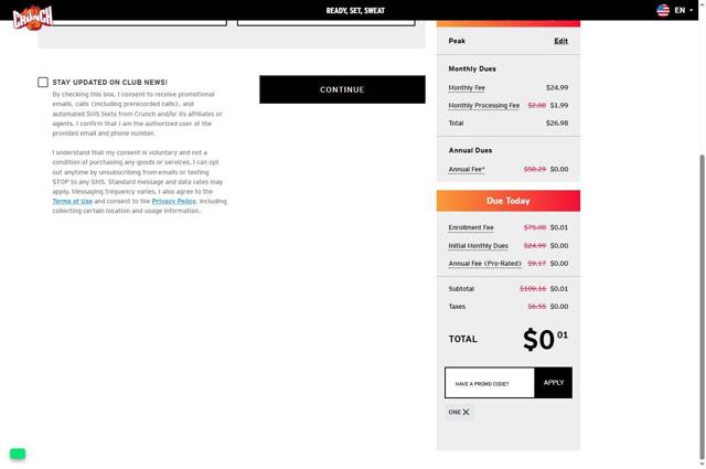 Crunch Promo Codes (3 Verified) - 25% Off w/Code Oct 2025