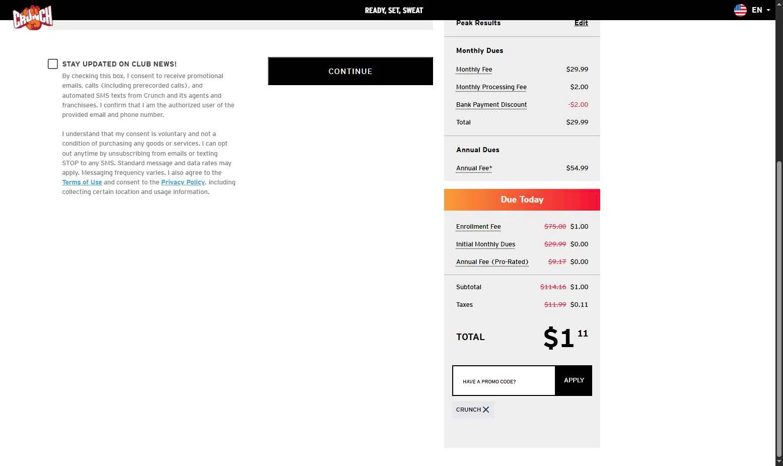 Crunch Promo Codes (4 Verified) - 25% Off w/Code Nov 2025