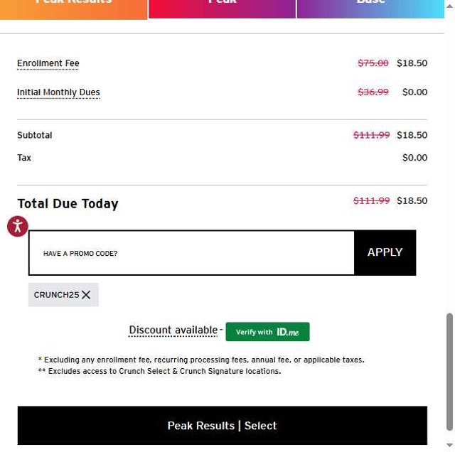 Crunch Promo Codes (6 Verified) - 25% Off w/Code May 2025