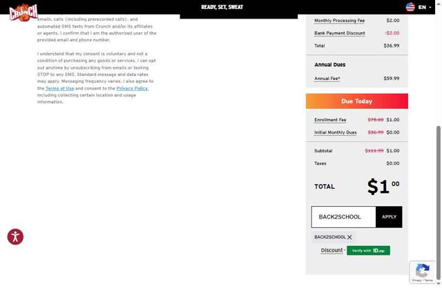 Crunch Promo Codes (3 Verified) - 25% Off w/Code Oct 2025