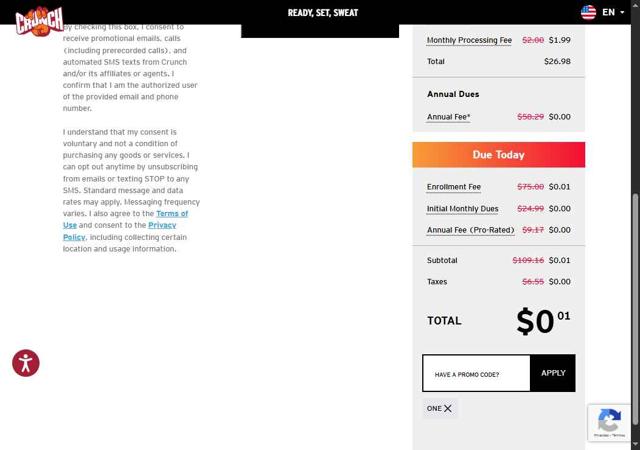 Crunch Promo Codes (4 Verified) - 25% Off w/Code Oct 2025