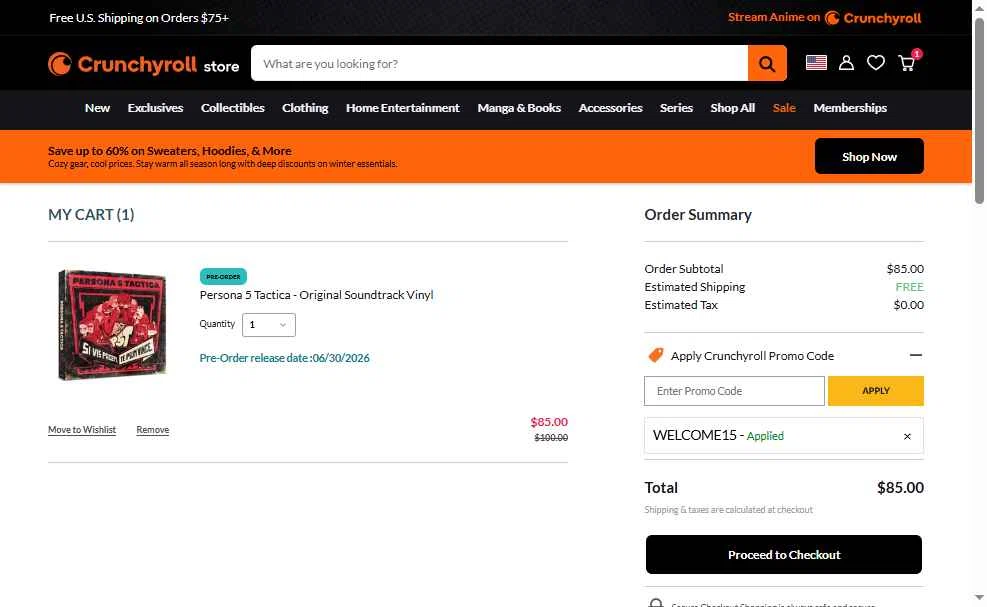 Crunchyroll Store Promo Code - 15% Off February 2026