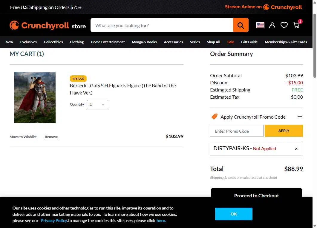 Crunchyroll Store Promo Code - 15% Off November 2025
