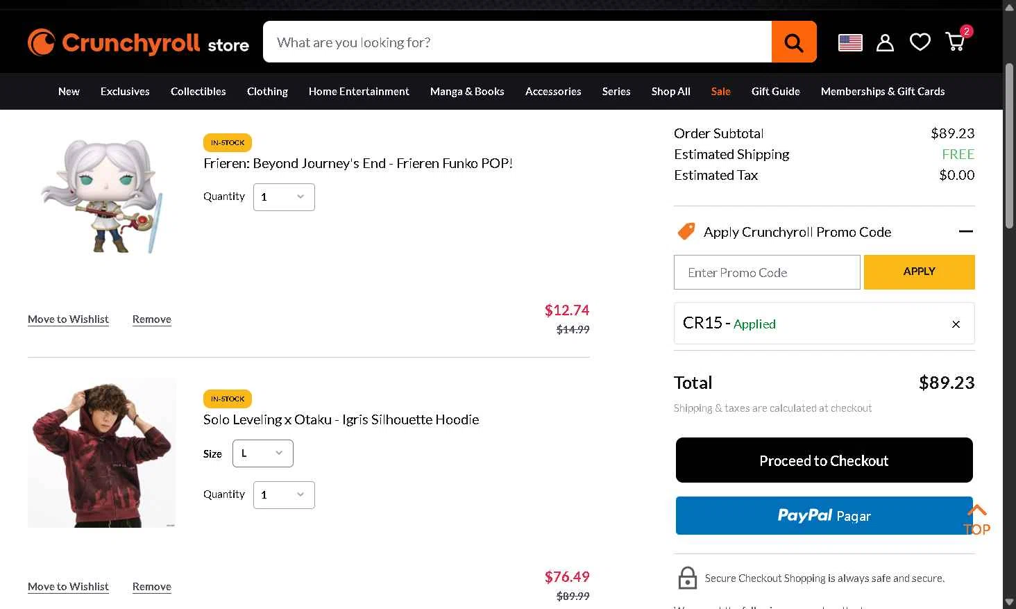 Crunchyroll Store Promo Code - 15% Off November 2025