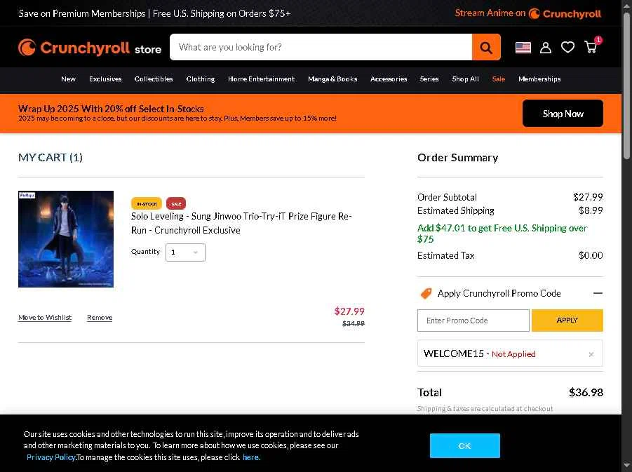 Crunchyroll Store Promo Code - 15% Off January 2026
