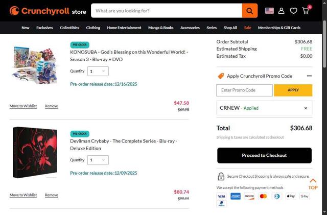 Crunchyroll Store Promo Codes - 25% Off Oct 2025