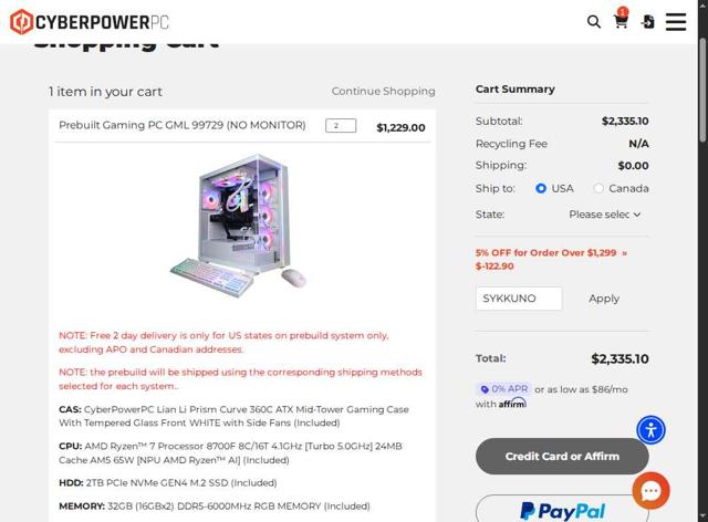 CyberPowerPC Promo Codes - 5% Off (3 Verified) Oct 2025