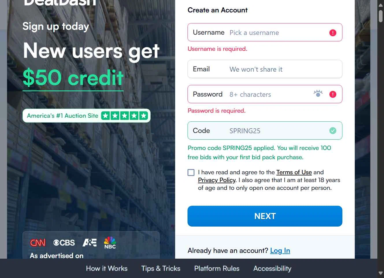DealDash Promo Codes - $50 Off (29 Verified) Nov 2025