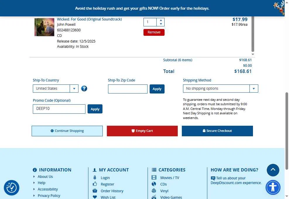 Deep Discount Promo Codes - 10% Off (2 Verified) Dec 2025