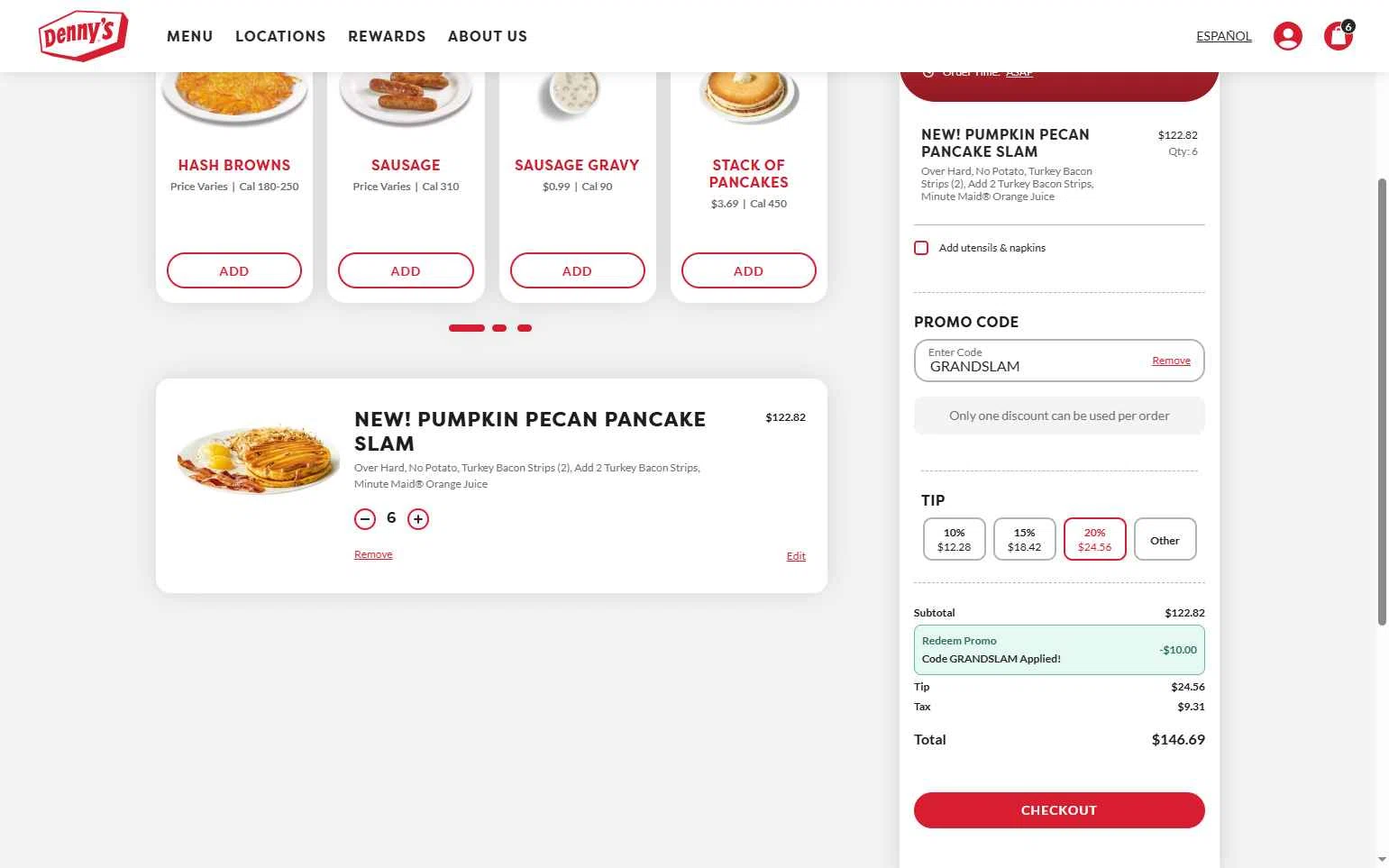 Denny's Promo Codes - 10% Off (1 Verified) Mar 2026
