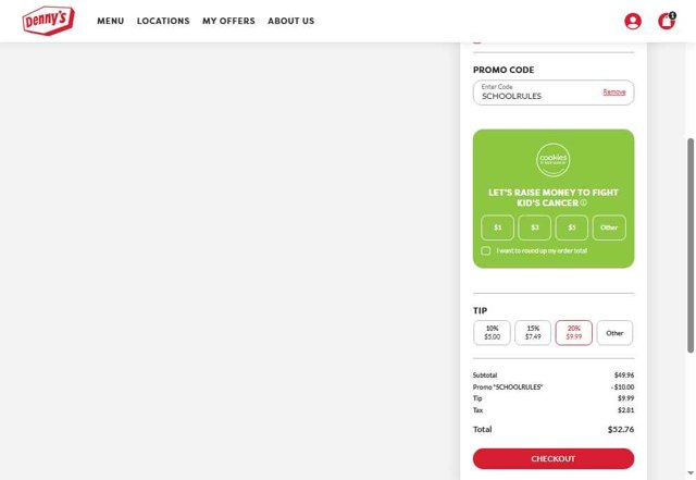 Denny's Discount Codes - $10 Off (2 Verified) Sep 2025