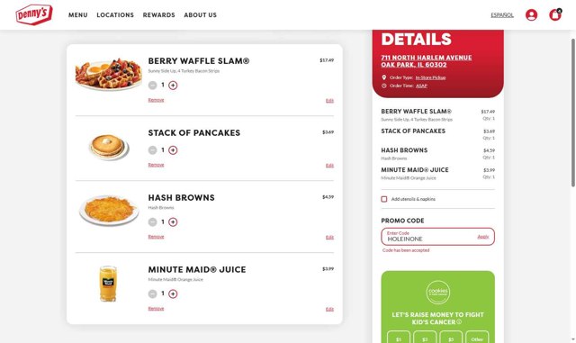 Denny's Promo Codes - $10 Off Coupons Sep 2025