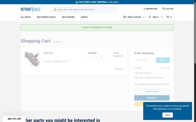 Detroit Axle Promo Codes (6 Verified) - 10% Off Oct 2025